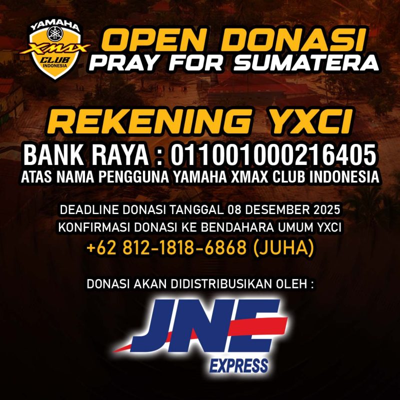 Donasi untuk Sumatera - Yamaha XMAX Club Indonesia
